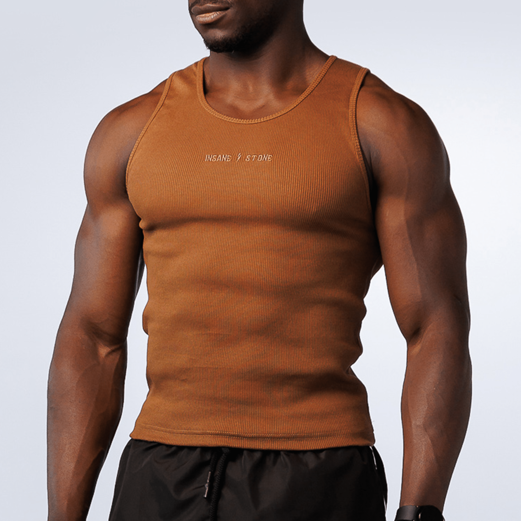 Gym Tank Rib Tobacco – Insane Stone
